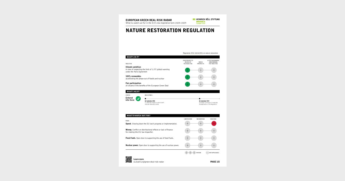 Nature Restoration Regulation | Heinrich Böll Stiftung | Brussels ...