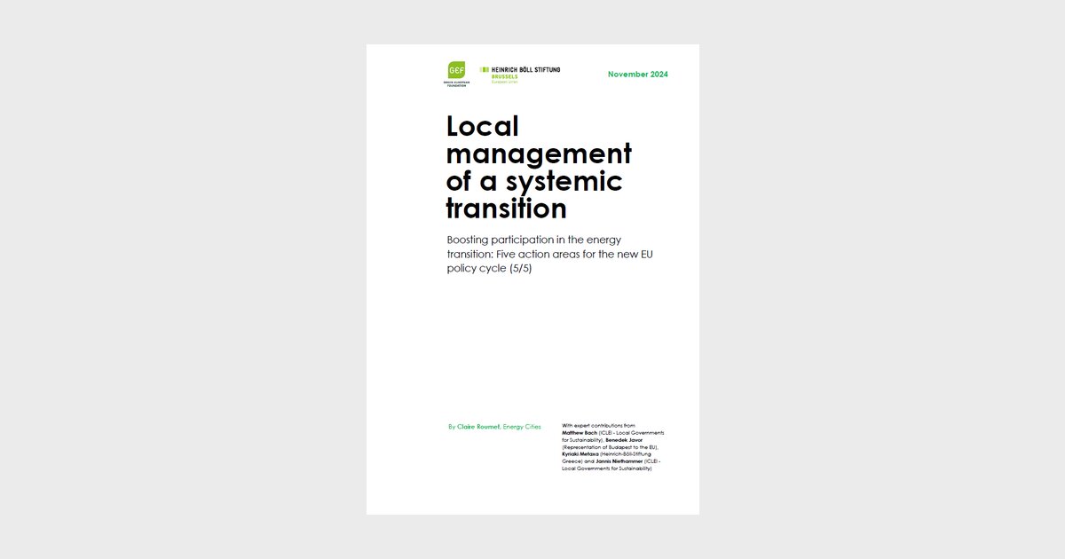Local management of a systemic transition | Heinrich Böll Stiftung ...