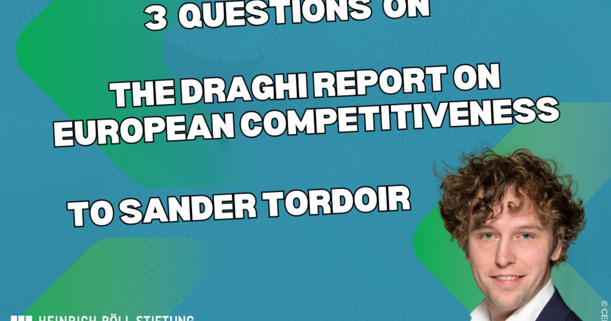 3 Questions on the Draghi report on European competitiveness to Sander ...
